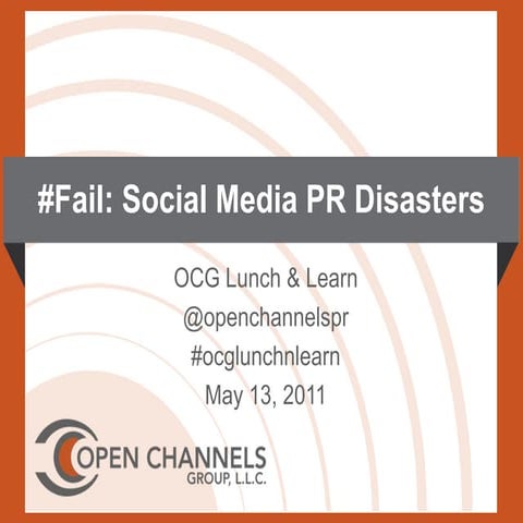 #FAIL: Social Media PR Disasters | PPT
