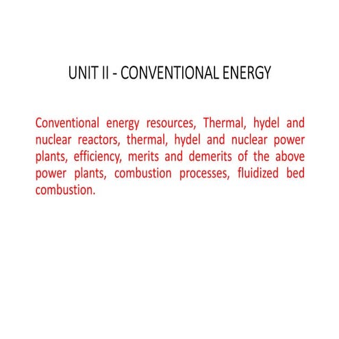 OCH353 - ENERGY TECHNOLOGY NOTES - UNIT II | PDF