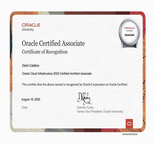 Oracle Cloud Infrastructure 2025 Certified Architect Associate | PDF