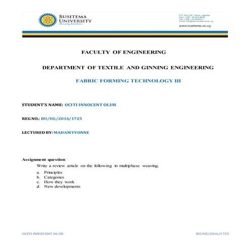 MULTIPHASE WEAVING MACHINES | DOCX