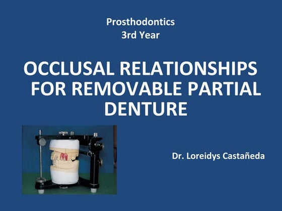 Occlusal relationship in_rpd__prostho_ | PPT