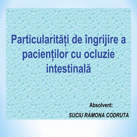 Ocluzie intestinala ppt suciu ramona | PPT