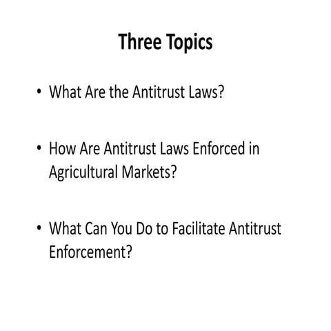 The State of Antitrust Law and Future Actions | PPT