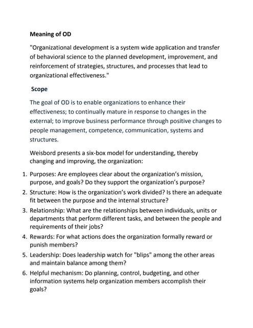 Classification of od interventions | PDF