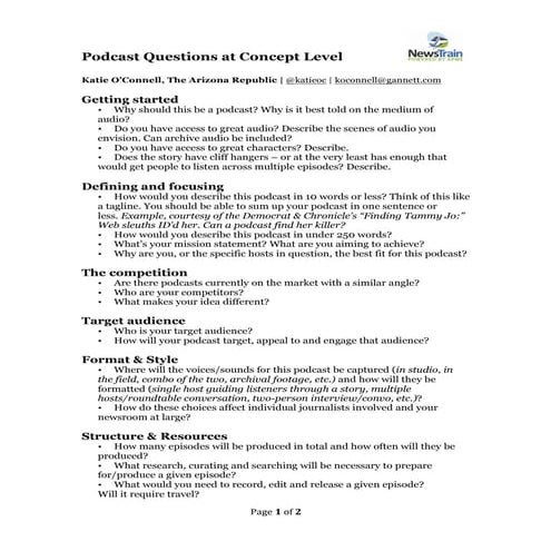 O'Connell: Podcast handout | PDF