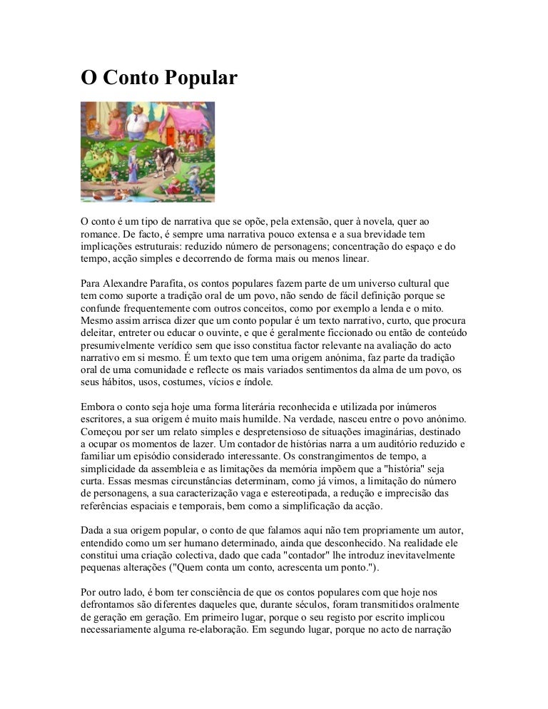 O conto popular
