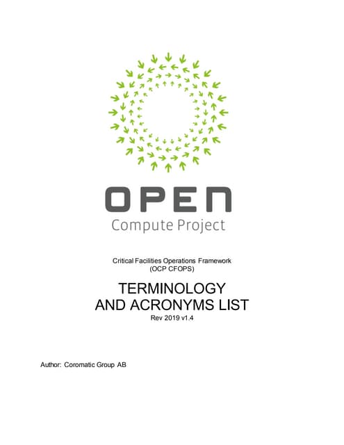 Ocp cfops-framework.2019v1.4 | PDF