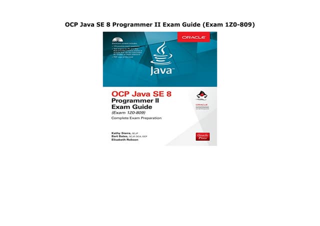 Ocp Java Se 8 Programmer Ii Exam Guide Exam 1z0 809 Ppt 1365