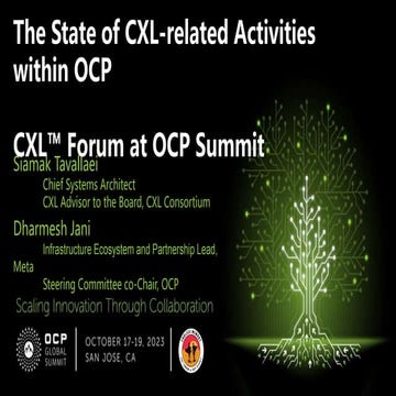 The State of CXL-related Activities within OCP | PPTX