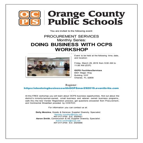 OCPS How to Do Business Workshop | PDF