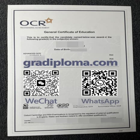 Where to order a OCR GCE certificate online? | PDF
