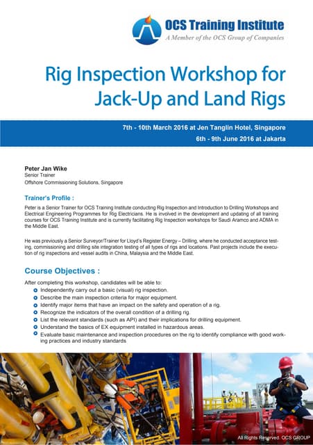 2024 - IADC Rig Equipment Inspection - Advanced 5 Days Training | PDF ...