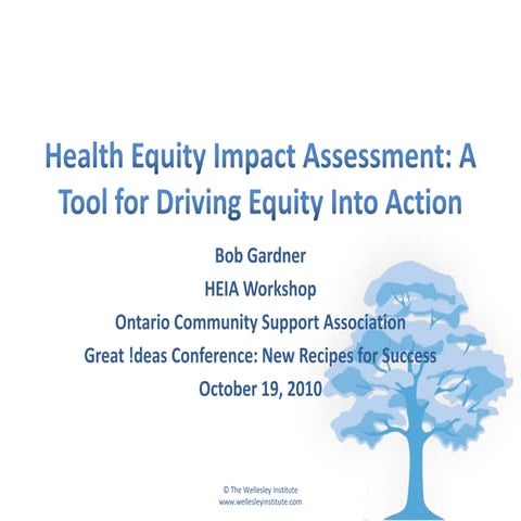 Health Equity Impact Assessment: A Tool for Driving Equity into Action ...