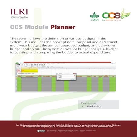 OCS Module—Planner | PDF