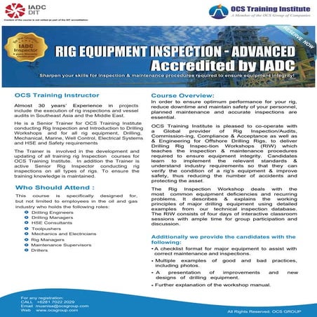 OCS Training - Rig Equipment Inspection - Advanced 5 Days_IADC.pdf