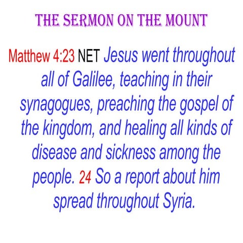 Oct 19-25-08 Sermon Of The Mount | PPT