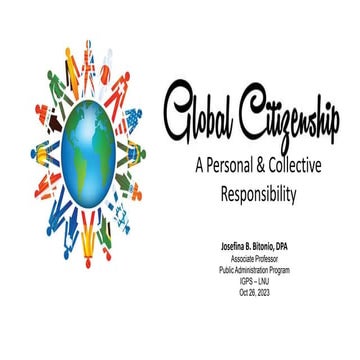 Global Citizenship: A Personal & Collective Responsibility | PPT