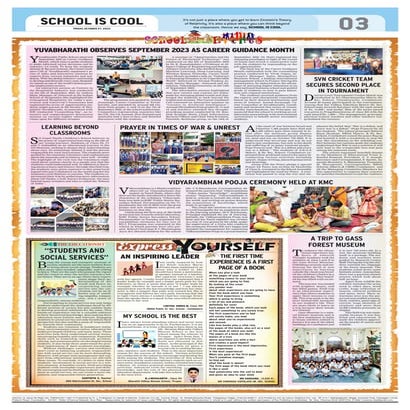 Yuvabharathi Public School observed September 2023 as Career Guidance ...