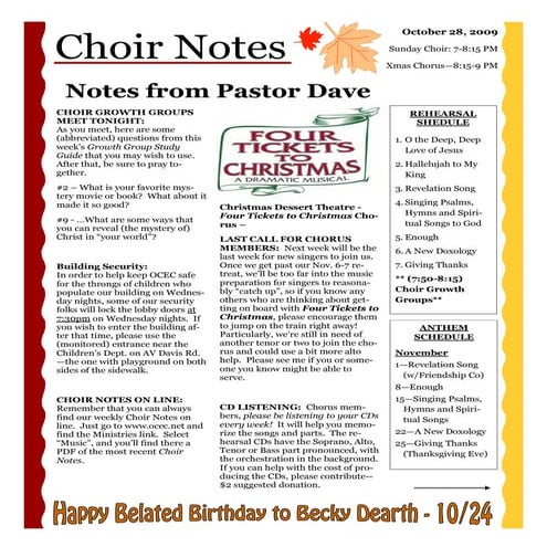 Service Rundown 12.23.07