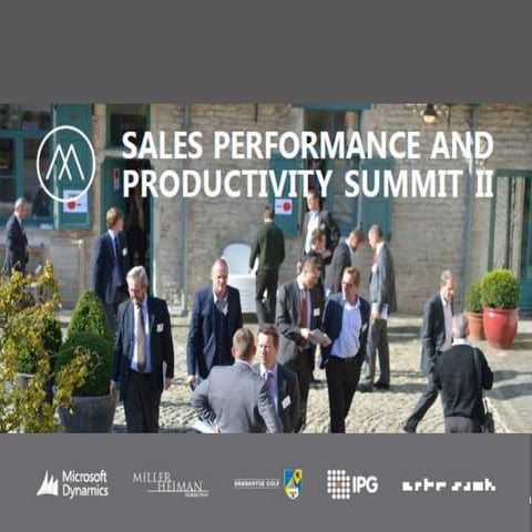 Sales Performance and Productivity Summit October 9 Brussels | PPT