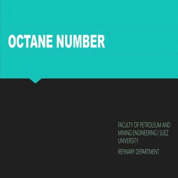 Octane number | PPTX