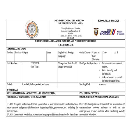 OCTAVO PLANIFICACIÓN TRIMESTRAL INGLES-.doc