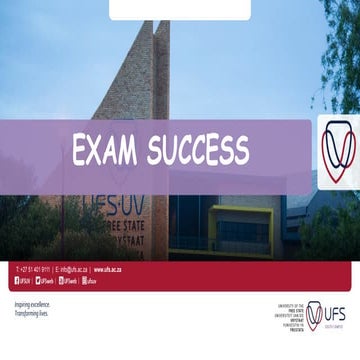 Exam Success Display that is aimed at giving exam tips and motivation | PPT