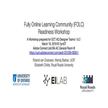 Fully Online Learning Community (FOLC) Readiness Workshop | PDF