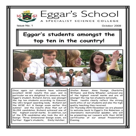 October 2008 School Newsletter | PDF