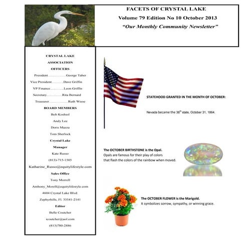 October 2013 newsletter | PDF