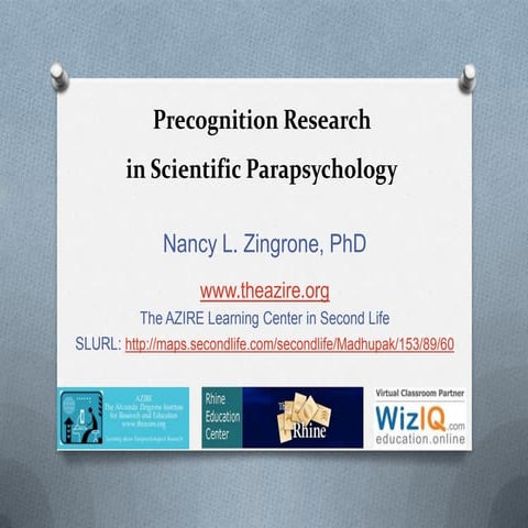 October 2013 precognition research | PPTX