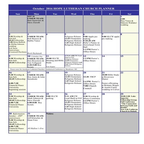 November 2016 calendar | PDF