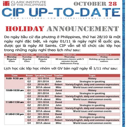 October 28 CIP up to date - Vietnamese | PDF
