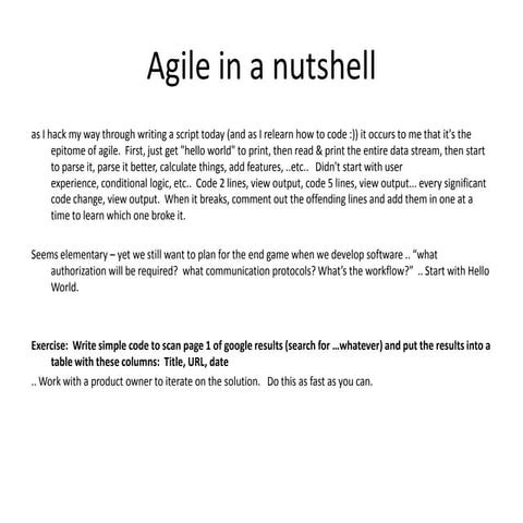 Agile in a Nutshell | PPTX