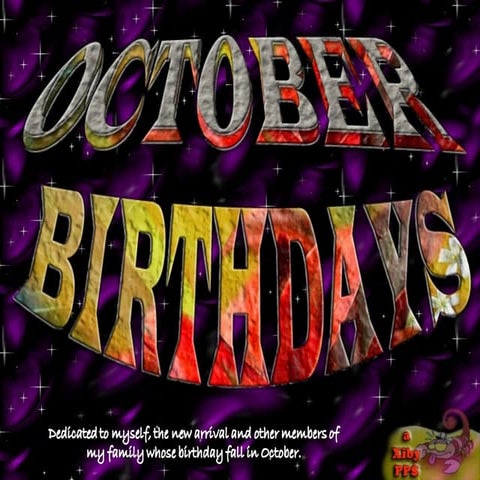 October birthdays | PPS