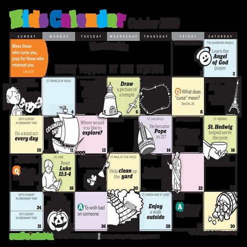 October calendar | PDF