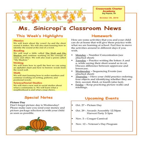 October Newsletter | PDF
