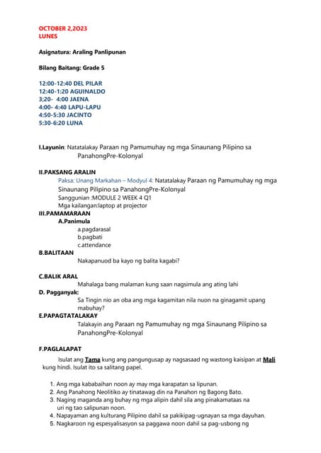 AP-Module 5-Pagbabatok, Kaugalian sa Paglilibing, Paggawa ng Bangka.pptx