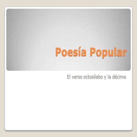 Octosilabo y decima | PPTX