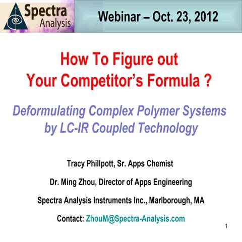 Webinar: How to Figure Out Your Competitors Formula by LC-IR ...