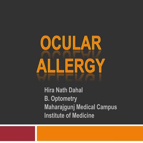 Ocular allergy | PPTX