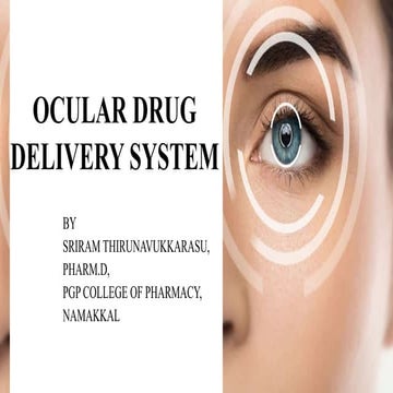 ocular drug delivery systems | PPTX