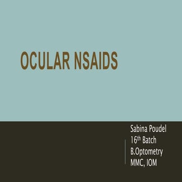 Ocular nsaids s | PPTX