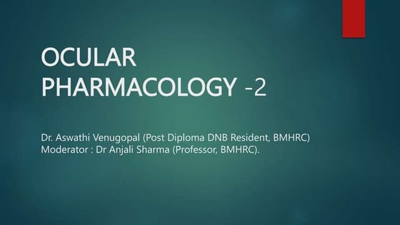 DRUGS IN OPHTHALMOLOGY | PPTX | Eye and Vision Conditions | Diseases and Conditions