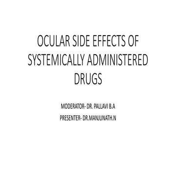 OCULAR SIDE EFFECTS OF SYSTEMICALLY ADMINISTERED DRUGS.pptx