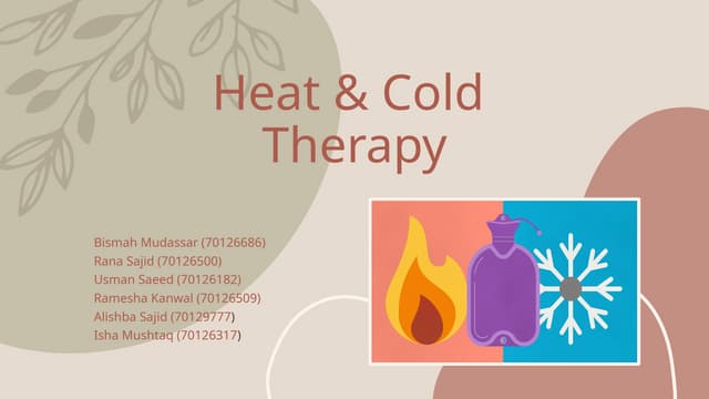 Hydrocollator pack | PDF