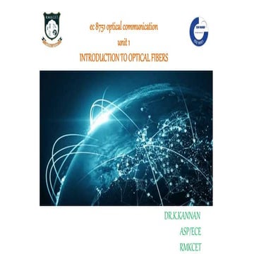 Optical Communication - Unit 1 - introduction | PPTX | Computer Networking | Computing