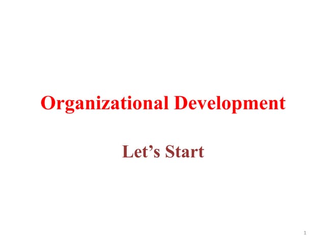Values, Assumptions, and Beliefs in Organization Development | PDF