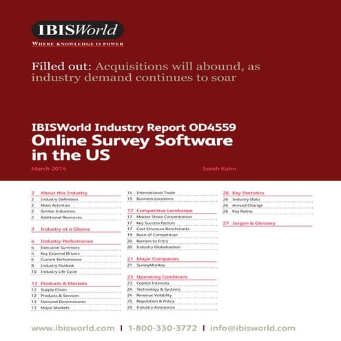 Od4559 online survey software industry report | PDF