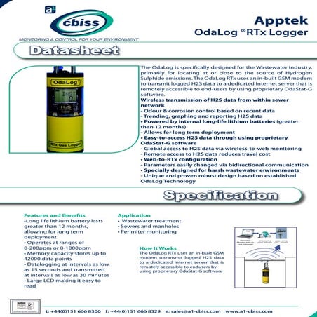 Odalog RTx Datasheet | PDF